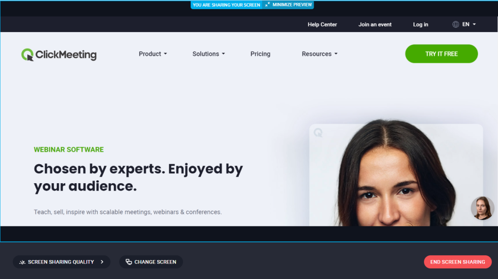 Left side menu - Help Center Clickmeeting