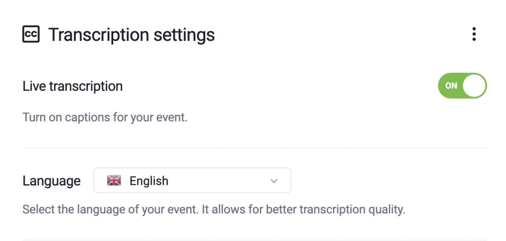 Live Transcription - Help Center Clickmeeting